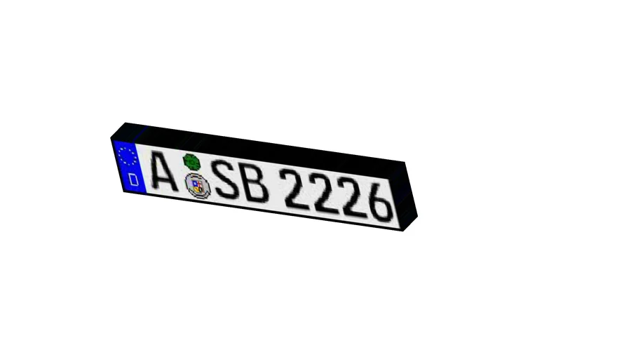 License Plate | 3D Warehouse
