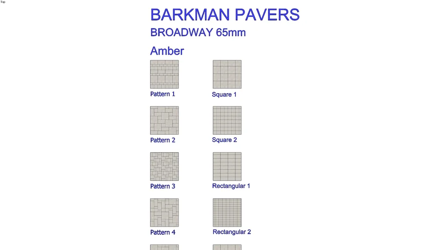 Barkman Broadway 65mm Pavers Amber | 3D Warehouse