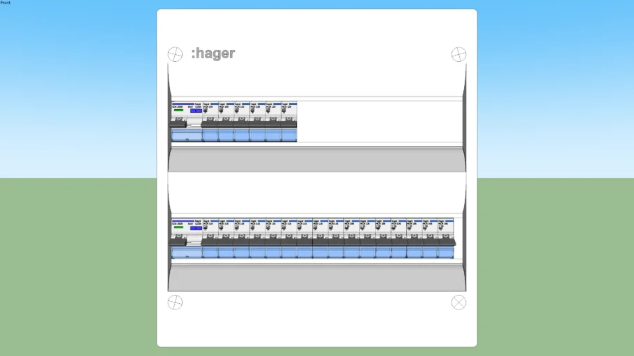 Tableaux pré équipée Hager Gamma | 3D Warehouse