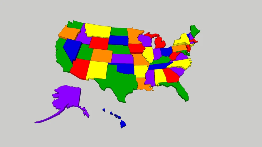 United States Map | 3D Warehouse