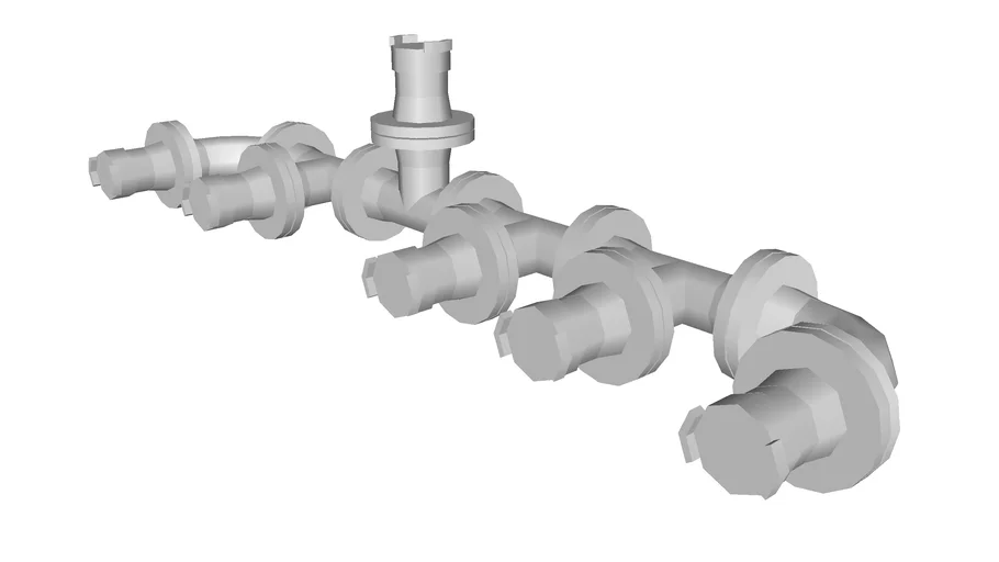 Five branch Huber vertical manifold | 3D Warehouse