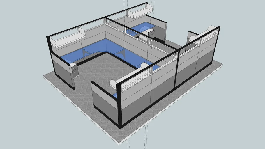 Shared 12' x 8' cubes | 3D Warehouse