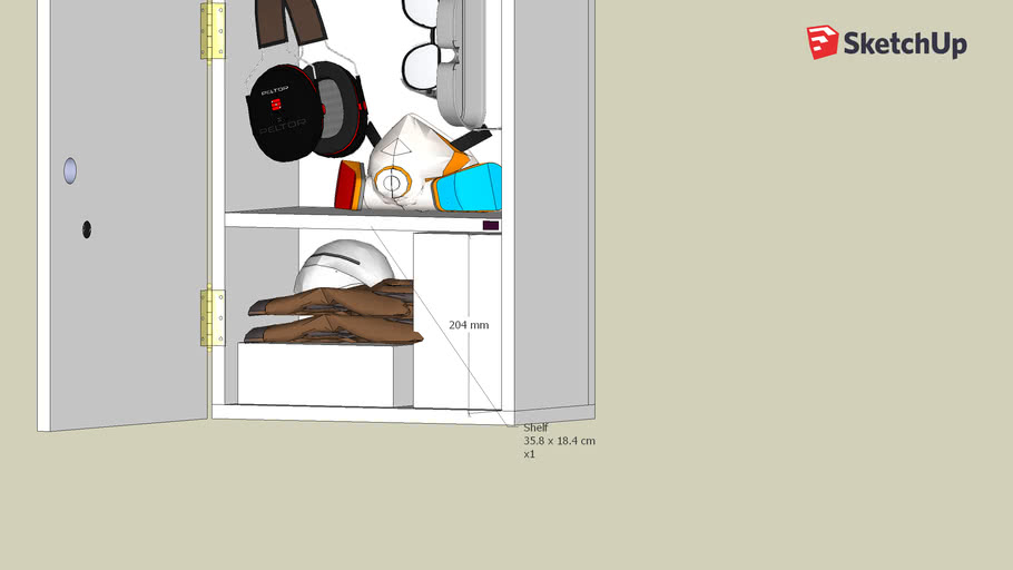 Safety Gear Cabinet | 3D Warehouse