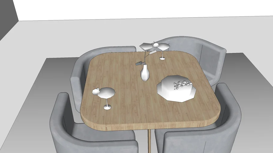 minimalist Coffee table with seats | 3D Warehouse