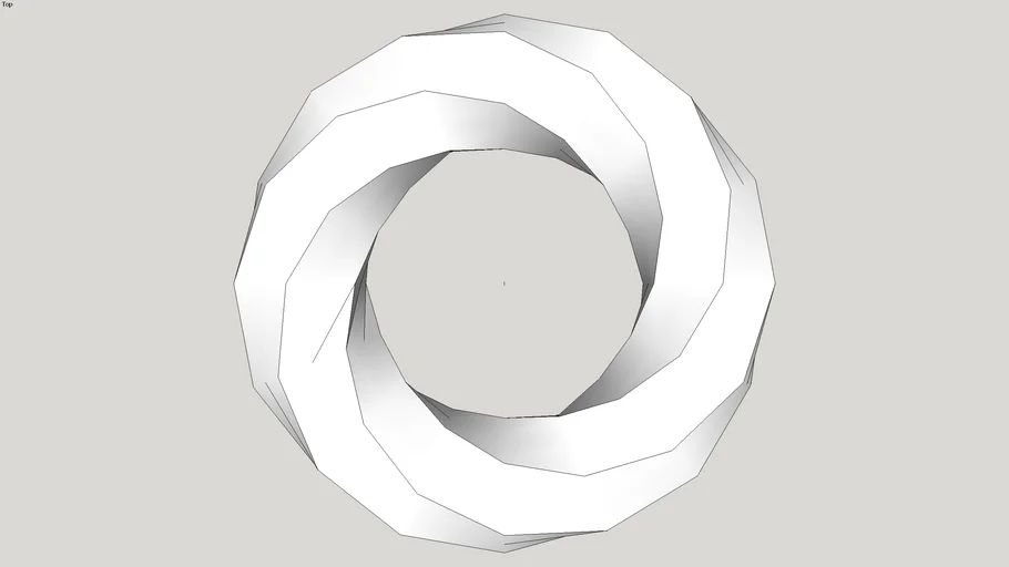 A hexagon roteded ring | 3D Warehouse