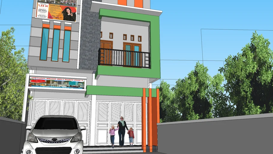 ruko minimalis | 3D Warehouse