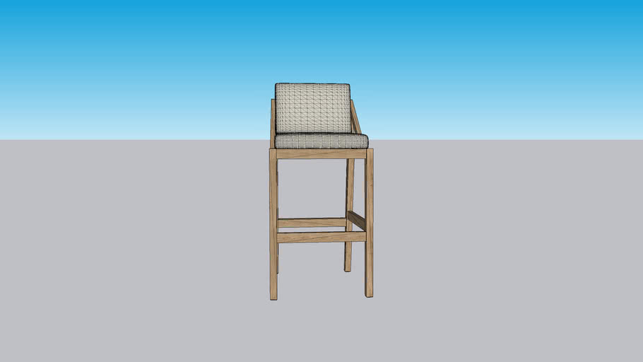 bar stool with textured wood | 3D Warehouse