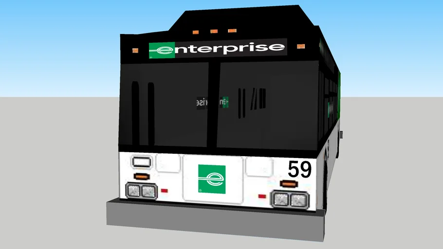 enterprise rental car shuttle bus -1998 New Flyer C40LF | 3D Warehouse