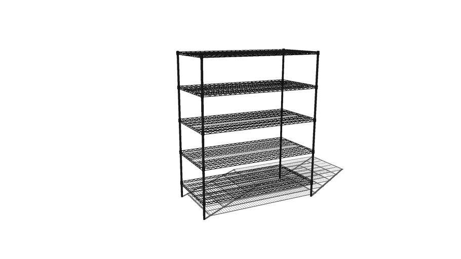 30”x60”x72” - Freestanding Wire Shelving System | 3D Warehouse
