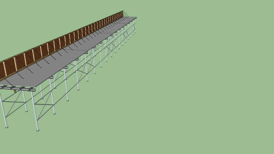 10' High X 8' Wide Sidewalk Shed | 3D Warehouse