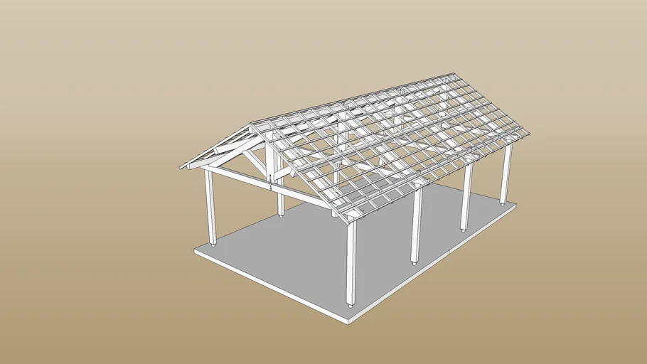 Galpão Alpendre Wooden Shed | 3D Warehouse