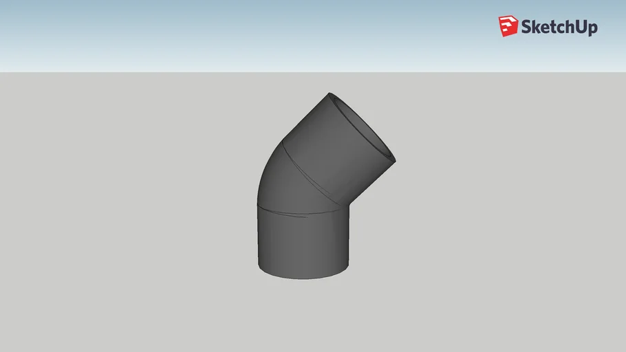 45 degree bend 32mm | 3D Warehouse