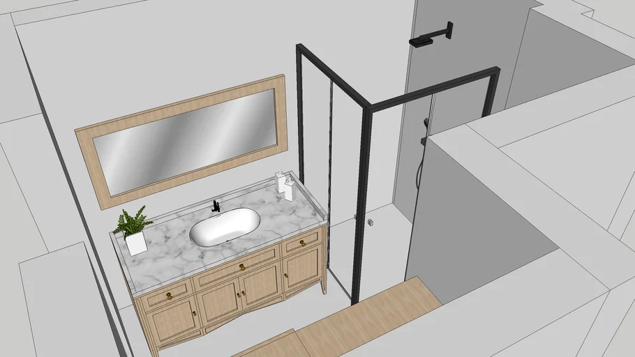 Bathroom Design Sketchup BATHROOM Design Vray 4 Skp 3D Model Animated