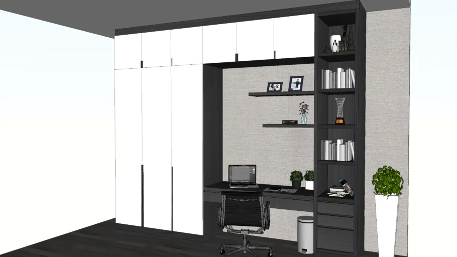 Cabinet with Working Table | 3D Warehouse