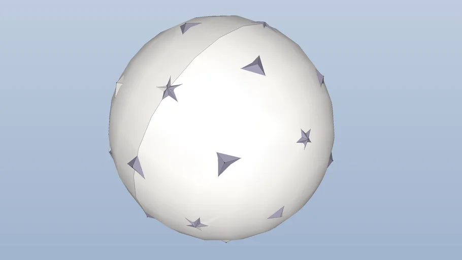 icosahedron with triangles centre surfced to a sphere | 3D Warehouse