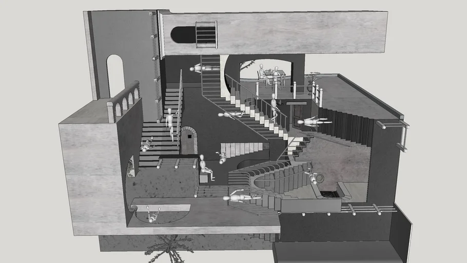 Escher stair | 3D Warehouse