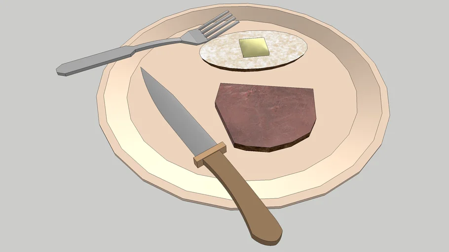 Dinnerplate_Roast_Beef_Platter | 3D Warehouse