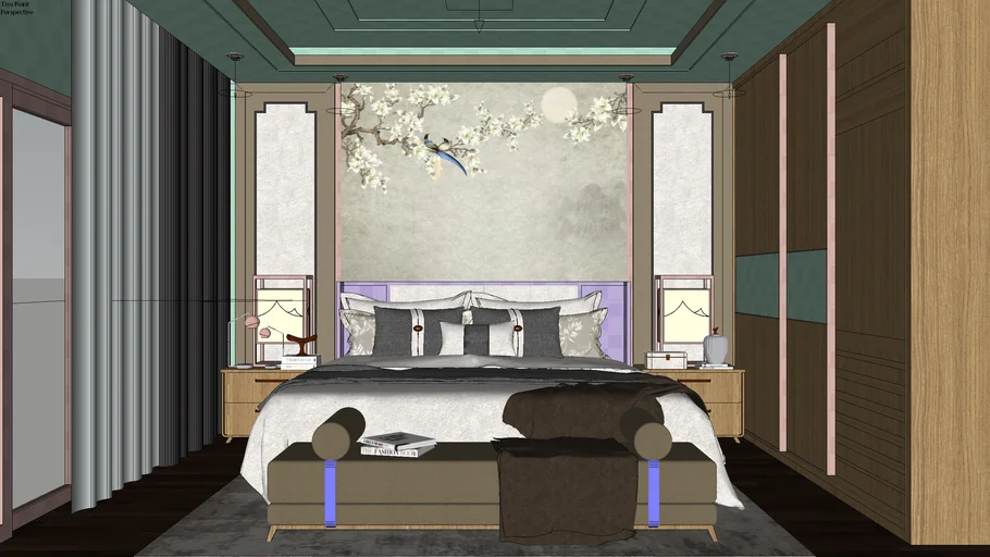 Quarto completo - cama casal | 3D Warehouse