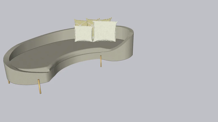 Sofá curvo | 3D Warehouse