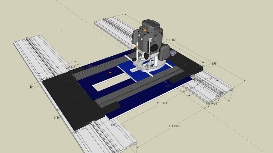 Router Sled Table Assembly | 3D Warehouse