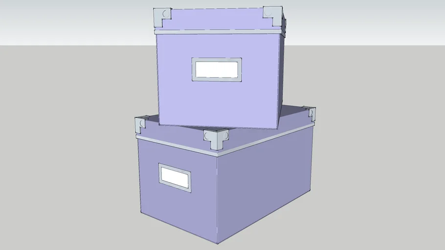IKEA KASSETT 16x26 Box with lid blue | 3D Warehouse