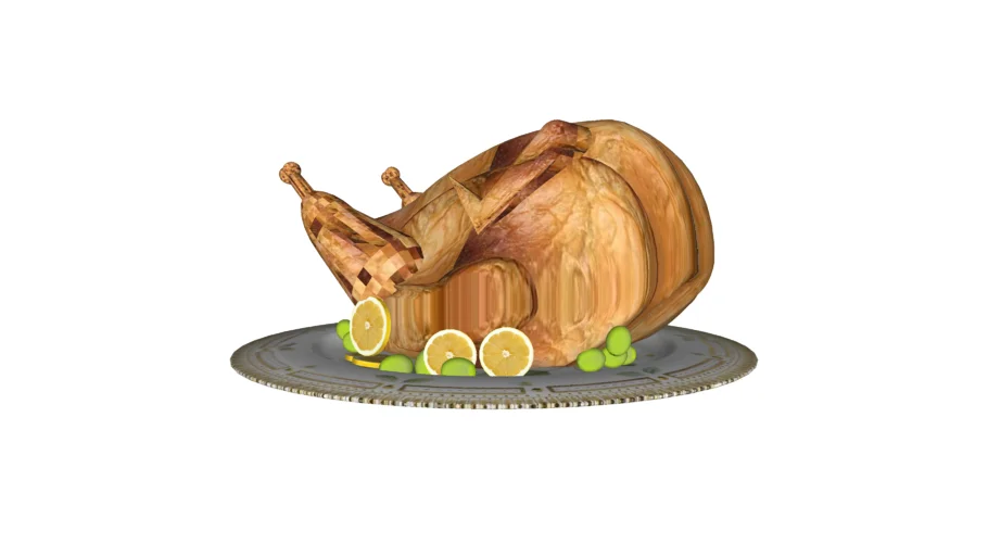 Roasted Turkey 2 with decoration | 3D Warehouse