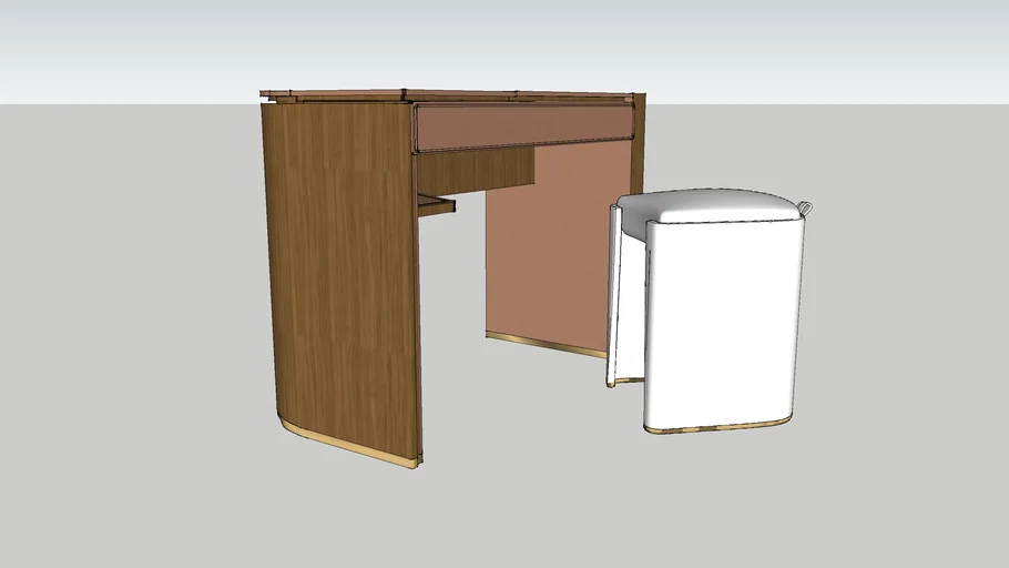 Giorgetti Venus Dressing Table & Ottoman | 3D Warehouse