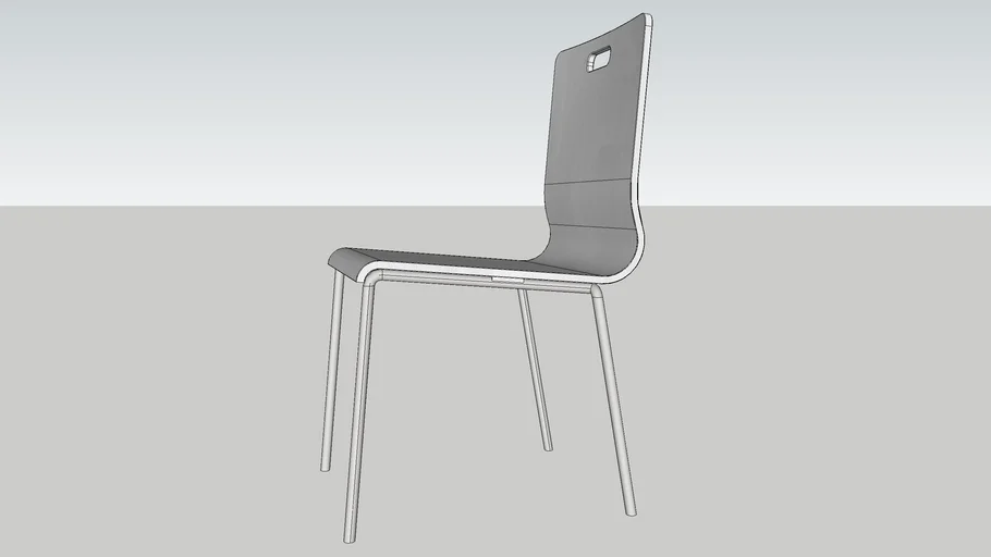 White wood Dining Chair | 3D Warehouse