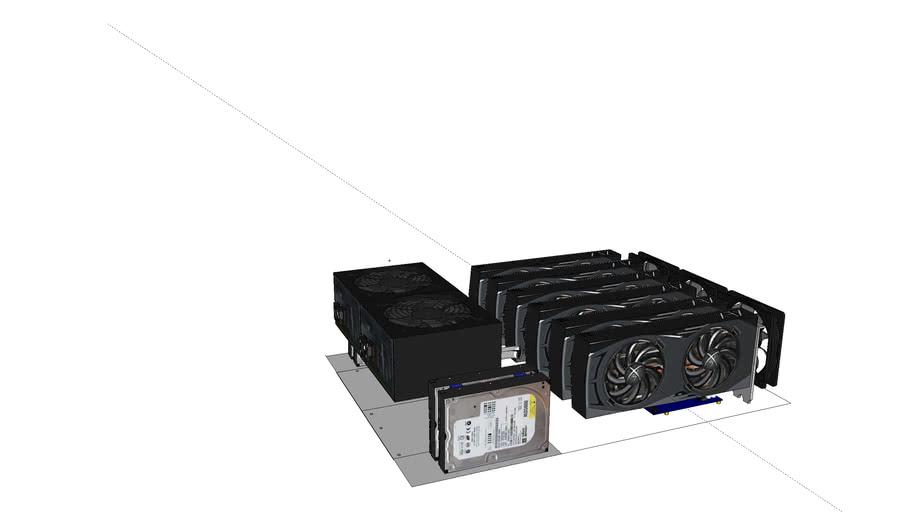 mining rig rack 4u | 3D Warehouse
