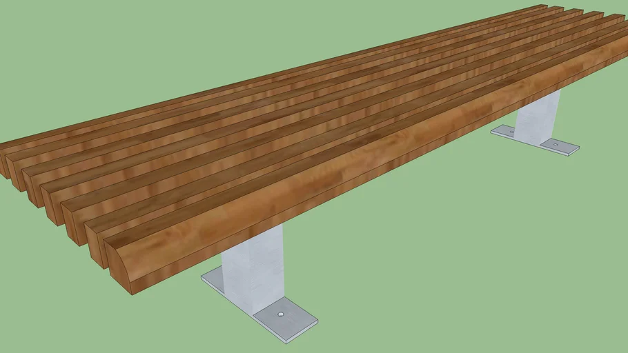 Park Bench- No Back | 3D Warehouse