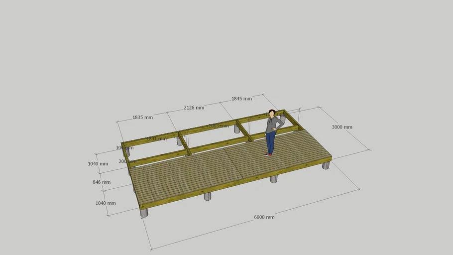TERRASSE sur plot DIAM 20CM | 3D Warehouse
