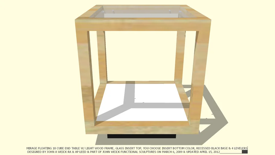 light wood frame and you choose bot panel color 18 cube mirage floating ...