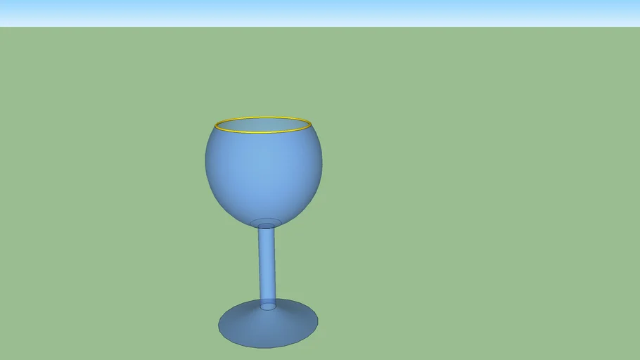 Copa con Borde de Oro | 3D Warehouse