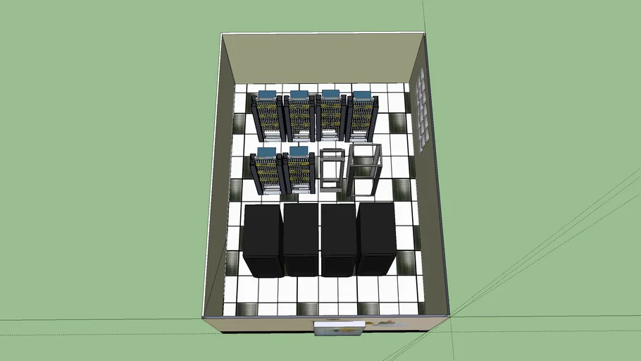 Server Room Patch Panel - Telcom | 3D Warehouse