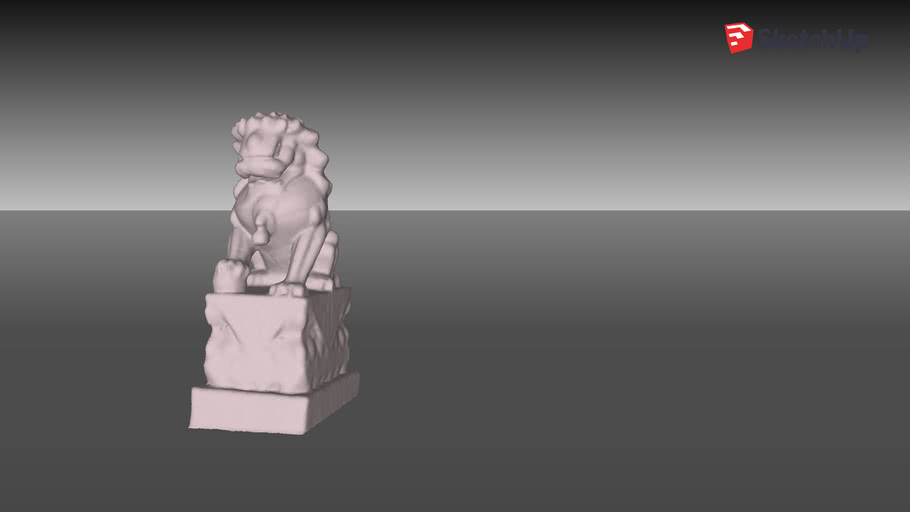 Copy of Stone Lion scanned by DPI-8 handheld scanner | 3D Warehouse