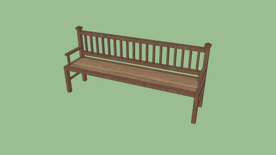 Bench_Wooden_Wide | 3D Warehouse
