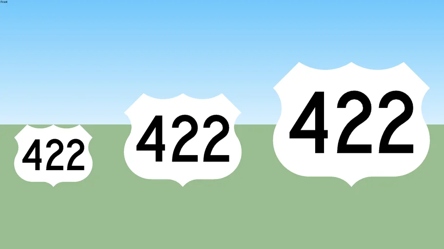 U.S. 422 Sign | 3D Warehouse