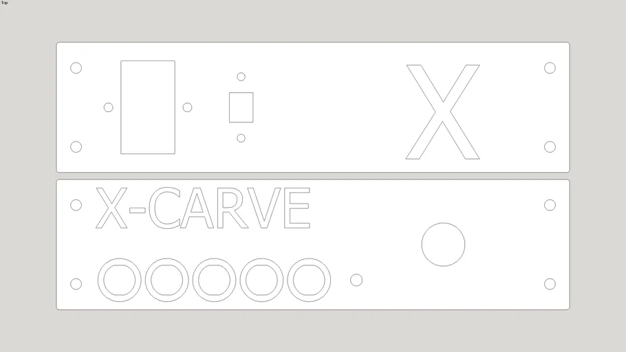 X-Carve DIY CNC control box front and back panels made in 3mm aluminum ...