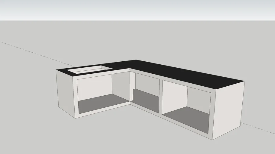 Kitchen counter D1 | 3D Warehouse