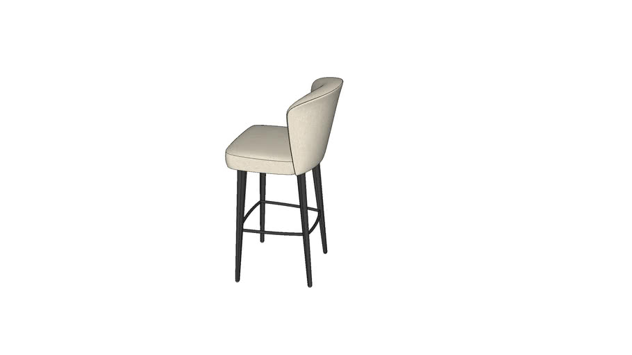 Bar Stool - Cream and Black | 3D Warehouse