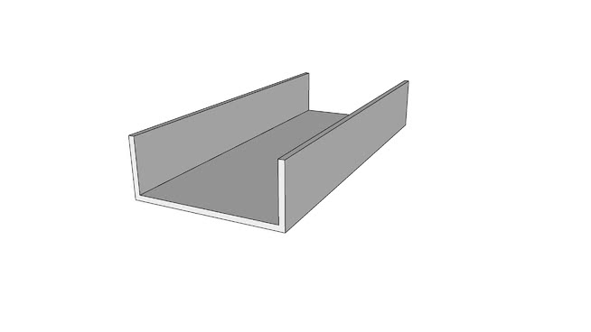 u-channel, 5 in. base, 2 in. legs, 0.1875 thick, McMaster-Carr 9001K97 ...