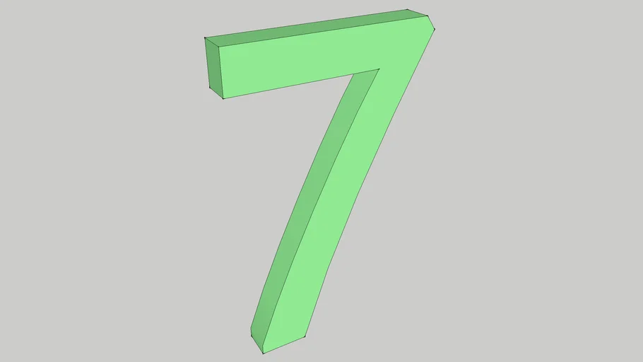 Number 7 | 3D Warehouse
