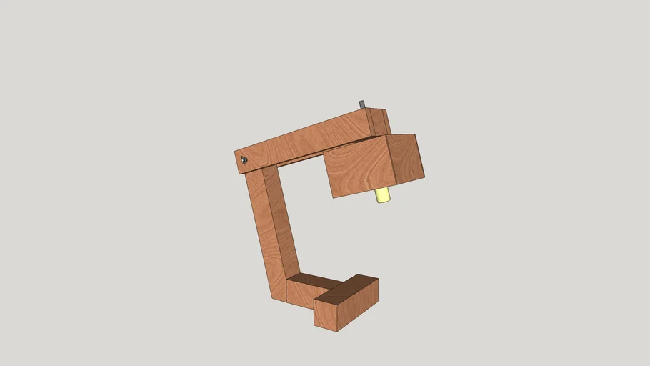 Wood Desk Lamp - Led Bulb | 3D Warehouse