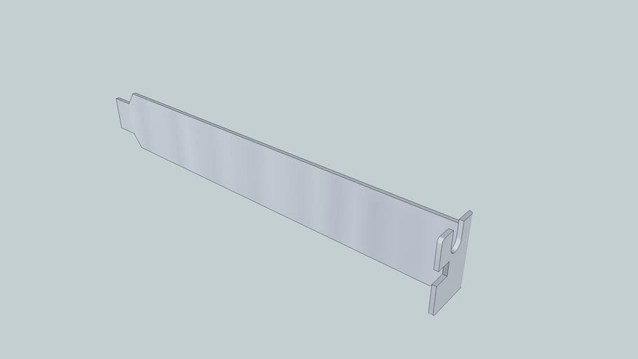 Detailed and to scale PCI/PCI-E cover plate | 3D Warehouse