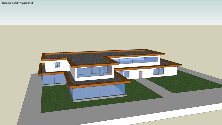 high tech style house | 3D Warehouse