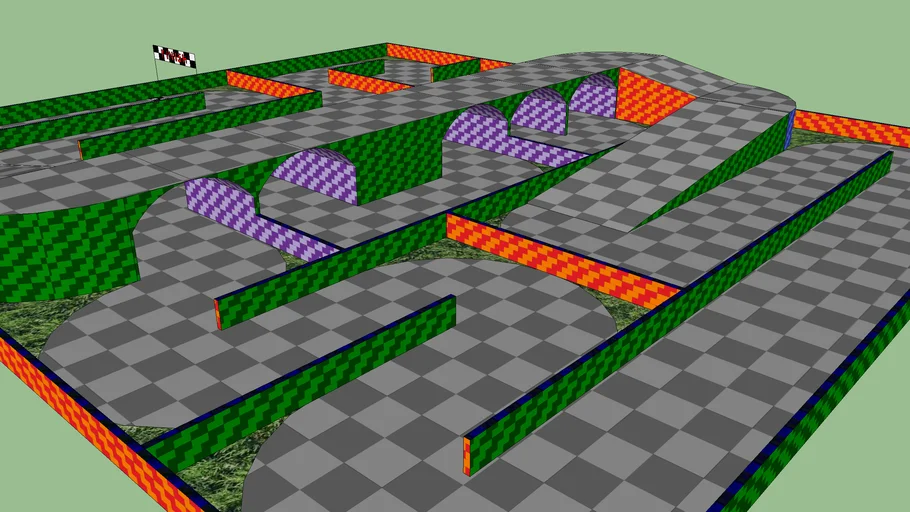 Block Fortress race track | 3D Warehouse