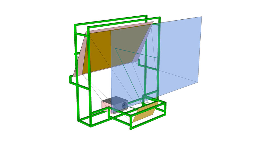 Rear Projection System 3660x2050 | 3D Warehouse