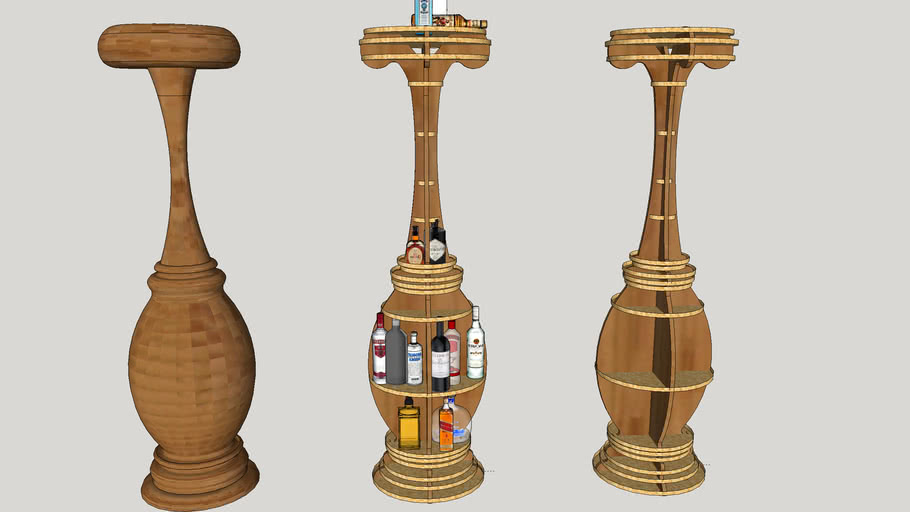 Jar shapes wine rack | 3D Warehouse