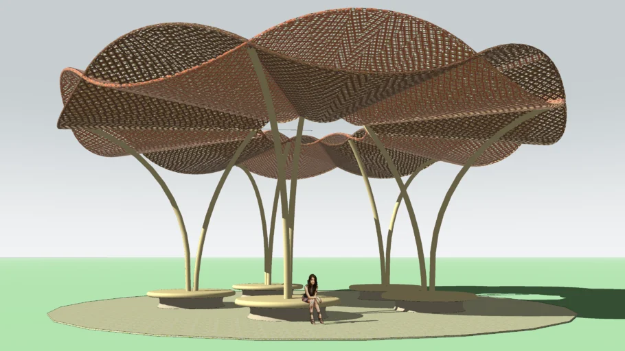 Plaza Double Wave Canopy | 3D Warehouse
