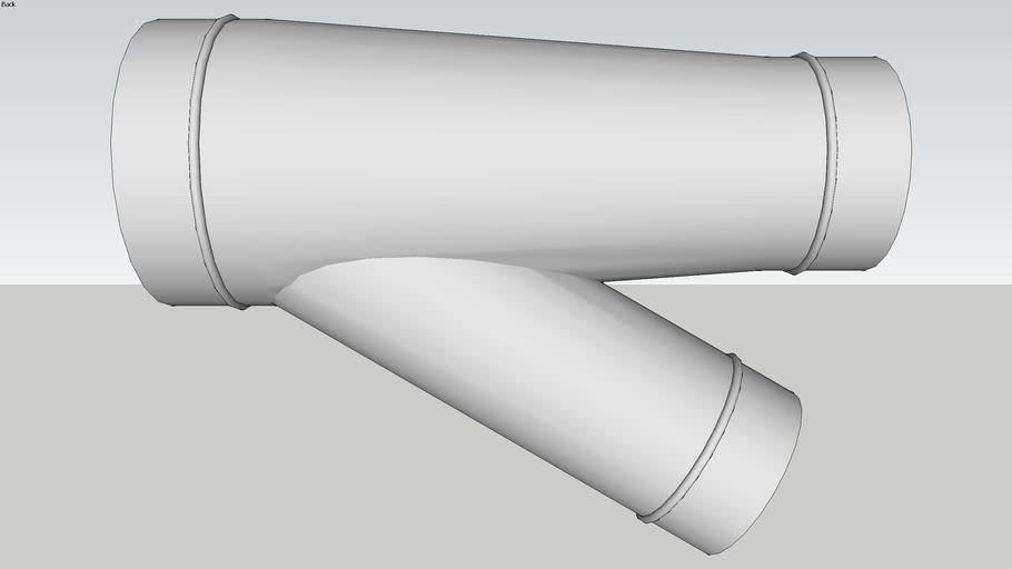 8'-6'-6' 30 Degree Reducing Lateral Wye | 3D Warehouse